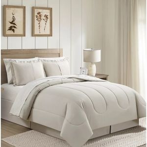 sunham | Bedding | New Reversible Sunham Neutral Damask Queen 8pc ...